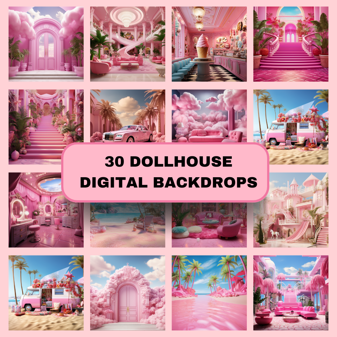30 Digital Doll House Backdrops – Site Vee
