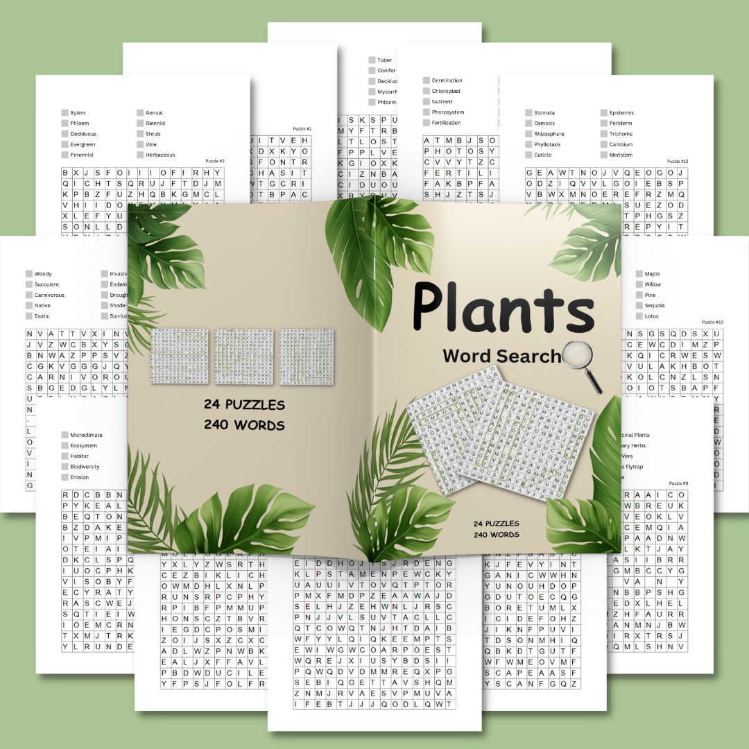 PLANT Word Search Puzzle – Site Vee