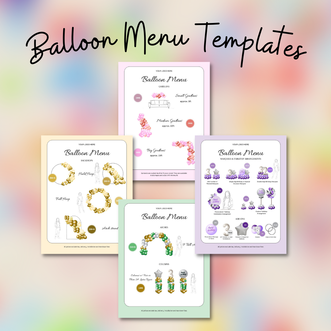Balloon Menu Templates – Site Vee