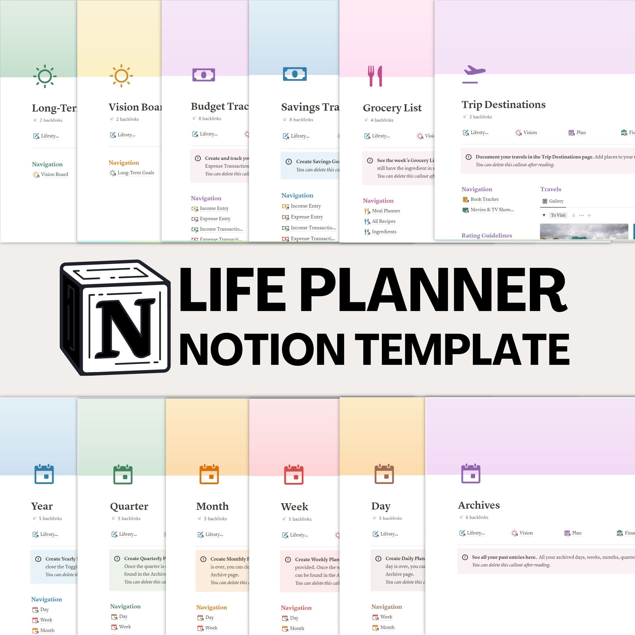 LIFE PLANNER NOTION TEMPLATE – Site Vee